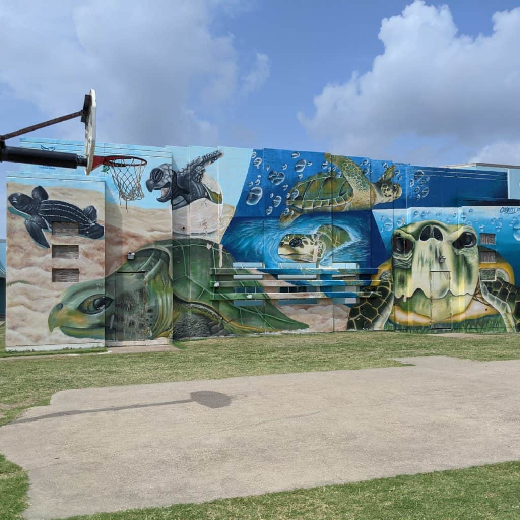 Sea Turtle Mural at Menard Park in Galveston – JillBJarvis.com